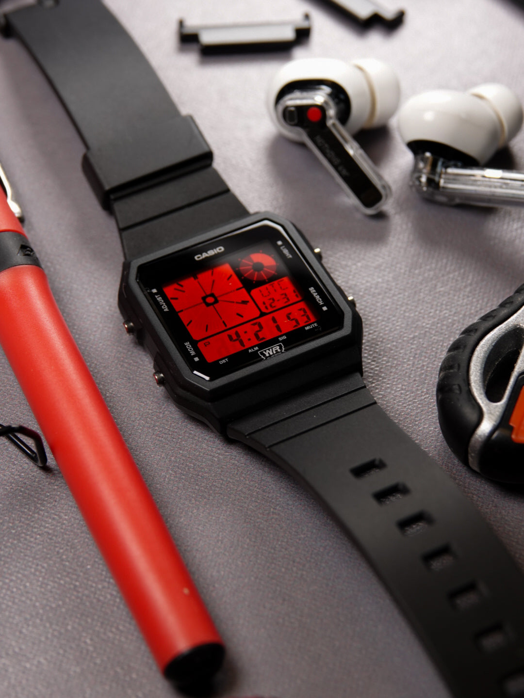 Shutter RED LF20 - Modified Casio Watch – Ura Watches