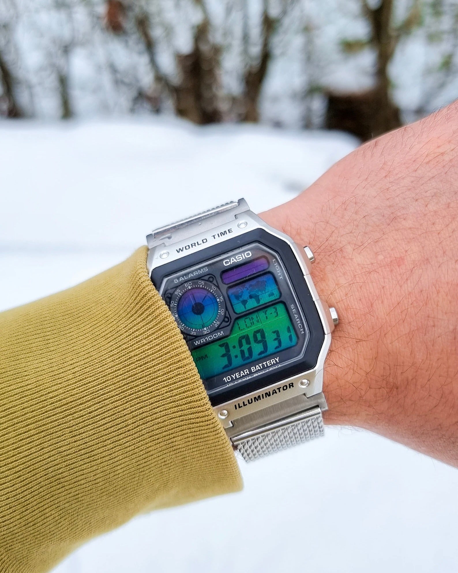 Metal King Mesh AE-1200 - Modified Casio Watch – Ura Watches