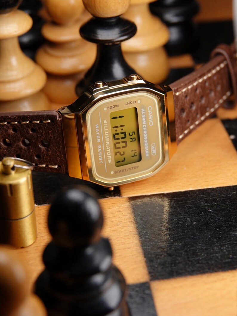 Racing Gold A168 - Modified Casio Watch – Ura Watches
